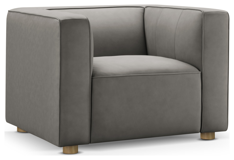 Matteo Nubuck Leather Chair - Transitional - Armchairs And Accent ...