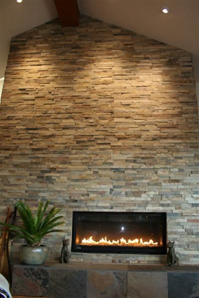 Fireplace Facade - Transitional - Living Room - San Francisco - by SJ&J ...