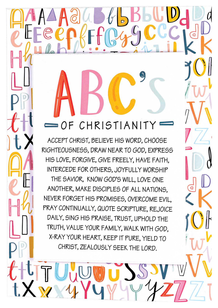 Stacked Wall Plaque ABC Of Christianity - Contemporary - Novelty Signs ...