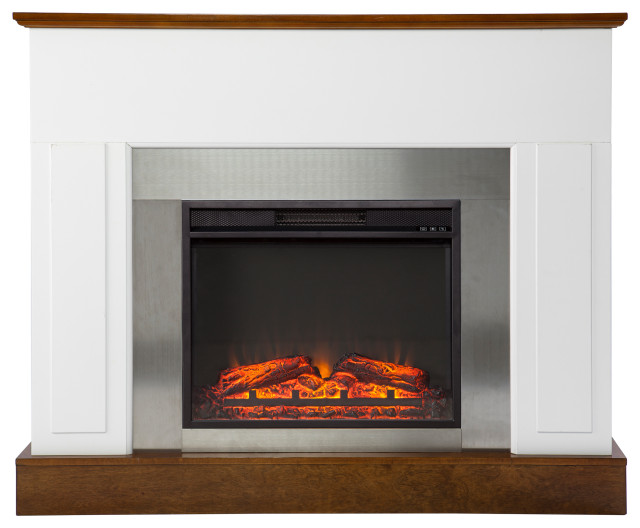 Naomi Industrial Base Electric Fireplace - Transitional - Indoor ...