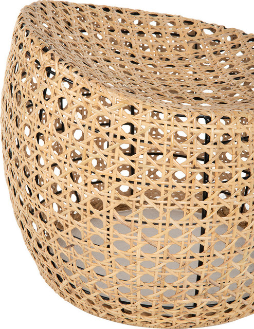 Jao Rattan Cane Stool, Natural - Tropical - Accent And Garden Stools ...