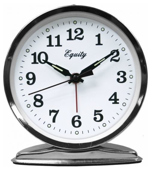 Equity® 24014 Analog Keywind Loud Bell Alarm Clock - Contemporary ...