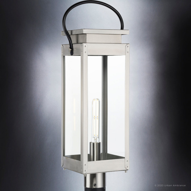 Luxury Modern Farmhouse Post Light, Stainless Steel - Transitional ...