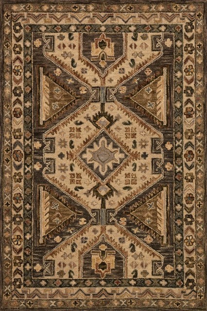 Victoria Rug, Walnut/Beige, 1'6"x1'6" Sample Square, 1'6"x1'6" Sample ...