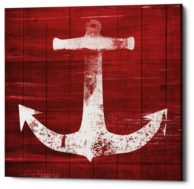 Epic Graffiti "Red and White Anchor" by Linda Woods, Giclee Canvas Art ...