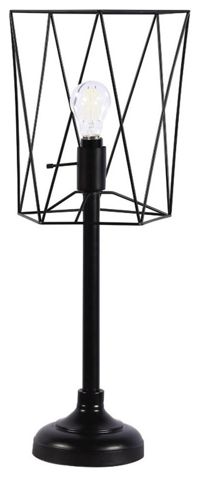 Coaster Mayfield Modern Metal Slender Torch Table Lamp Black - Table ...