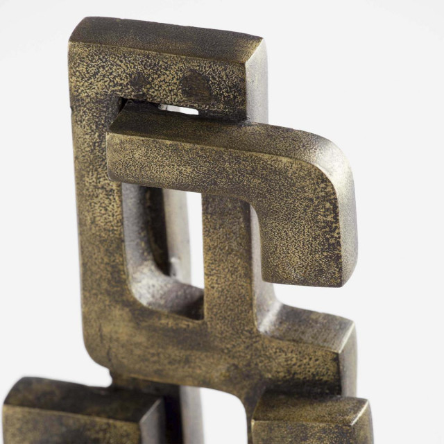 Segovia Sculpture, Antique Brass and White - Contemporary - Decorative ...