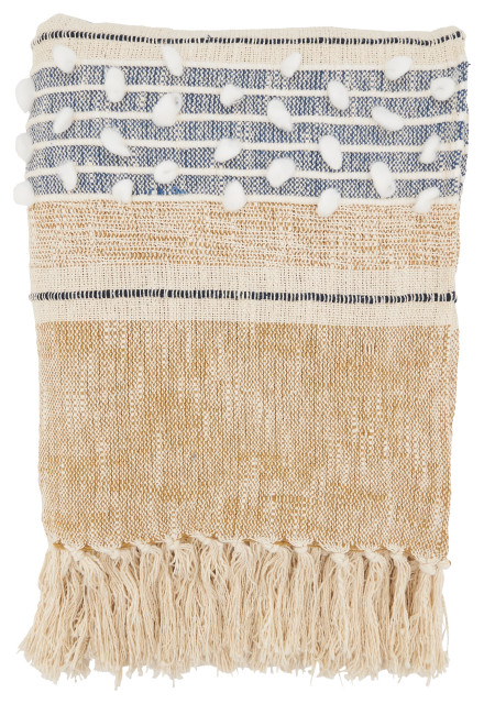 Textured Tides Woven Stripe Throw Blanket, Multi, 50"x60", 50"x60 ...