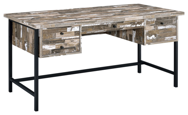 Kemper 4-drawer Writing Desk Salvaged Cabin - Industrial - Desks And ...