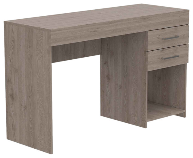 Deon Light Gray Two Drawer Computer Desk - Transitional - Desks And ...