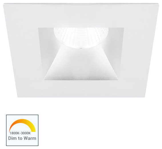 Oculux 3.5" LED Square Open Reflector Spot 3000K With Warm Dim-Light ...