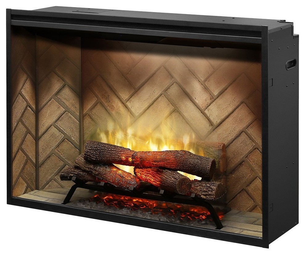 Dimplex Revillusion™ 42" Built-in Electric Firebox with Herringbone ...