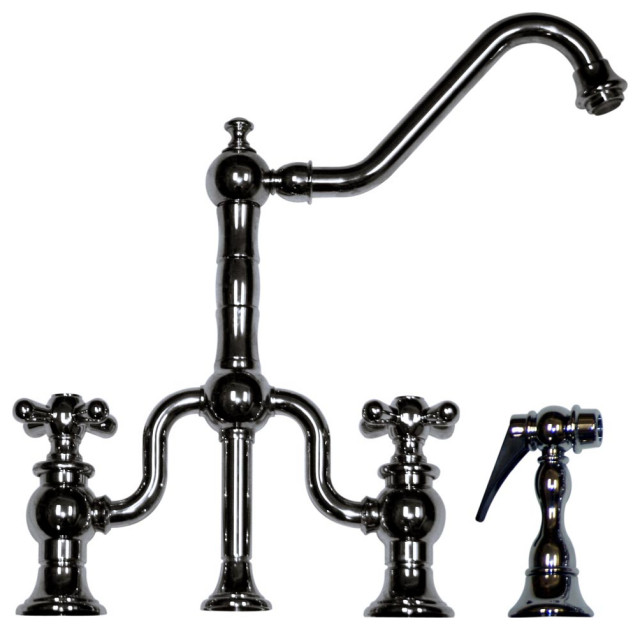Twisthaus Bridge Faucet With Long Traditional Swivel Spout ...