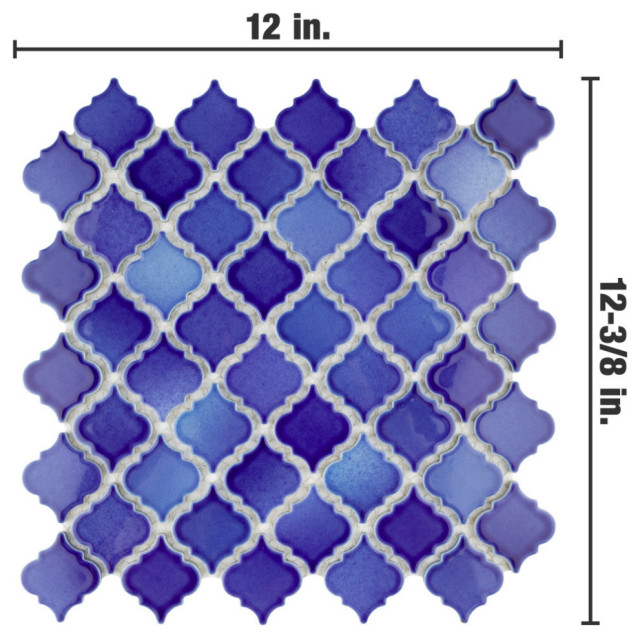 Hudson Tangier Porcelain Mosaic, Tile Sample - Mediterranean - Tile ...