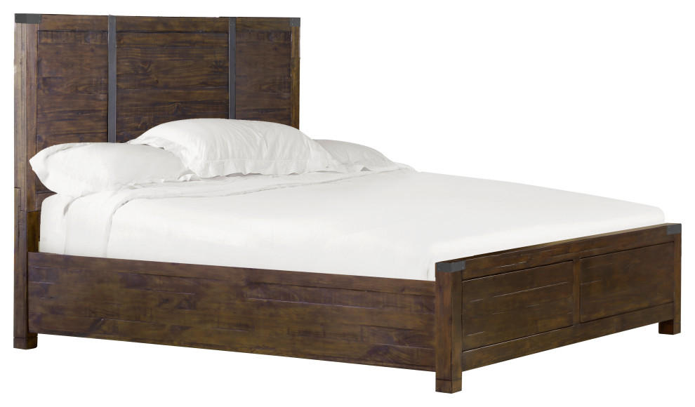 Complete Panel Bed, King - Rustic - Platform Beds - by Magnussen Home ...