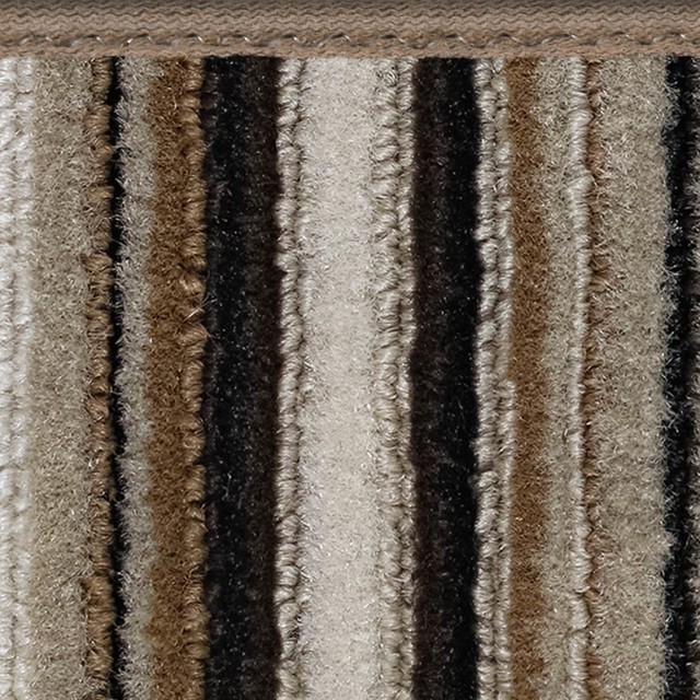 Skid-Resistant Area Rug Mocha Brown Stripe, 2'x3' - Contemporary - Area ...