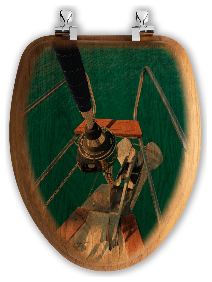 Oak Toilet Seat, At the Bow - Beach Style - Toilet Seats - by House ...