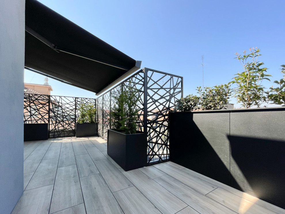 Arredamento Terrazzo esterno con Pergola vetrata - Classique - Terrasse ...