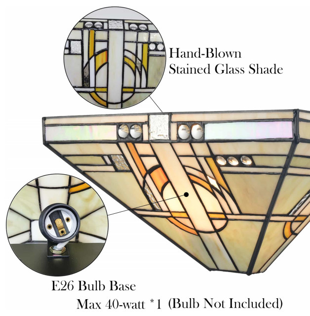 Tiffany Style Wall Sconces with Stained Glass Wall Light - Craftsman ...
