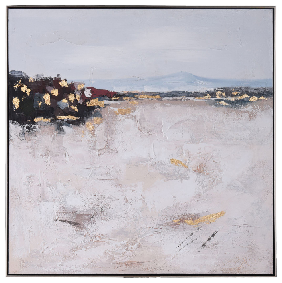 Abstract Beach Scene Print on Canvas- Framed - Beach Style - Paintings ...