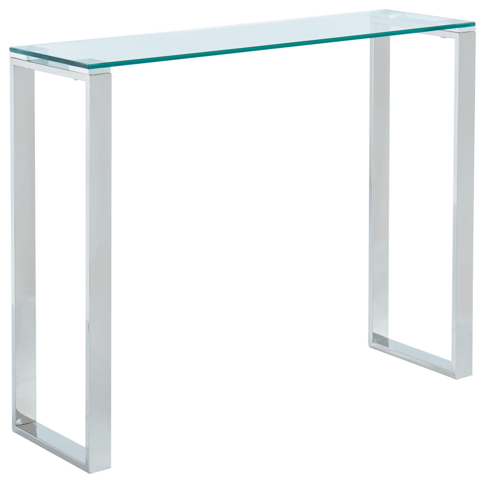 Stainless Steel and Glass Console Table - Contemporary - Console Tables ...