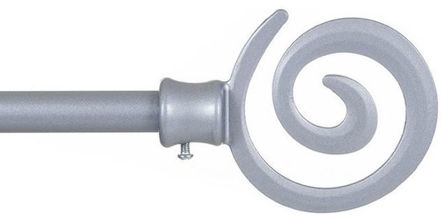 Lavish Home Spiral Curtain Rod 3/4", Rubbed Bronze - Contemporary ...