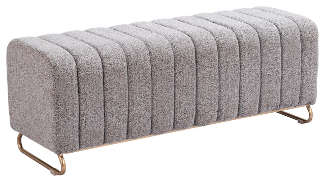 Juniper Bench Stone Gray - Contemporary - Upholstered Benches - by ...