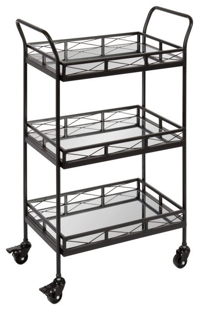 Ketia Metal Tray Bar Cart, 23x13x34 - Industrial - Bar Carts - by Uniek ...