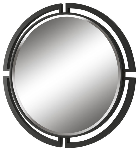 Uttermost Quadrant Modern Round Mirror - Transitional - Wall Mirrors ...