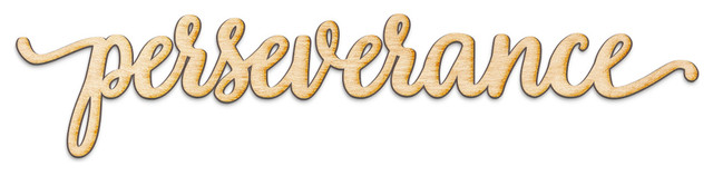 Perseverance Script Wood Word Wall Art Sign, 12" wide x 3" tall ...