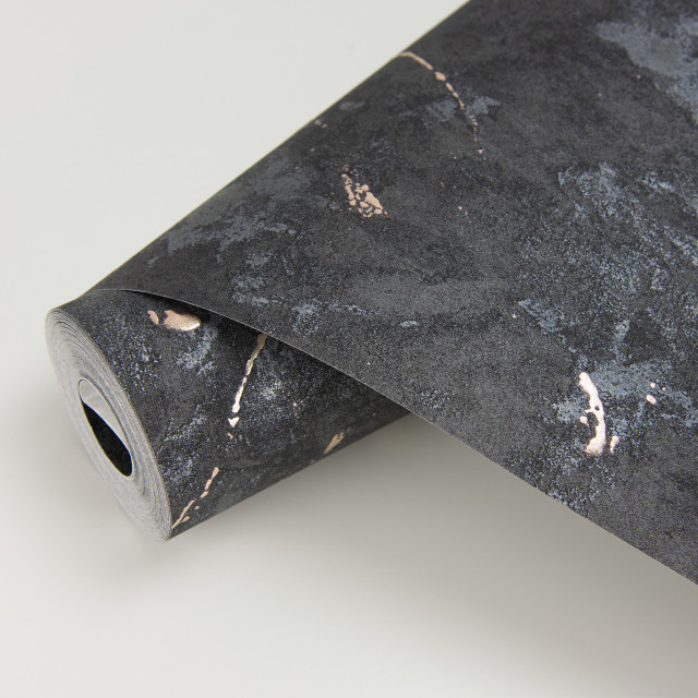 Titania Black Marble Texture Wallpaper, Bolt - Contemporary - Wallpaper ...