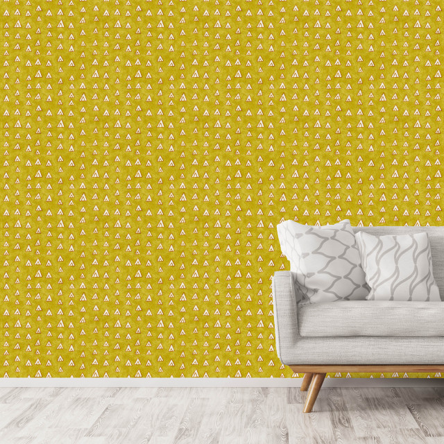 Ana Gold Wallpaper, 24"x72" - Contemporary - Wallpaper - by Limitless ...