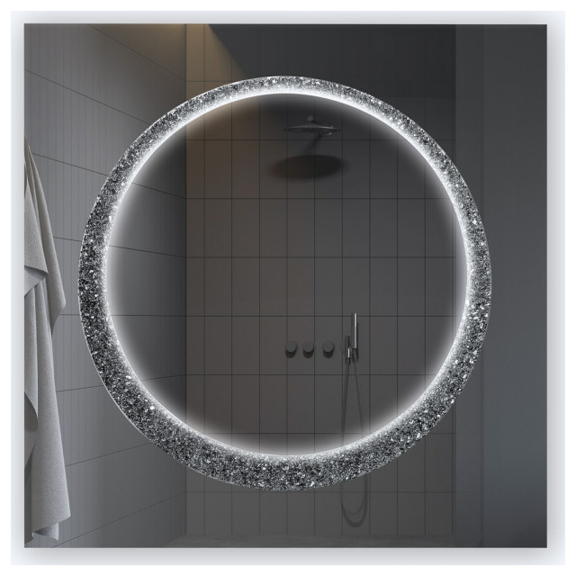 Pico Luxury Crystal Single Vanity Mirror - Contemporary - Bathroom ...