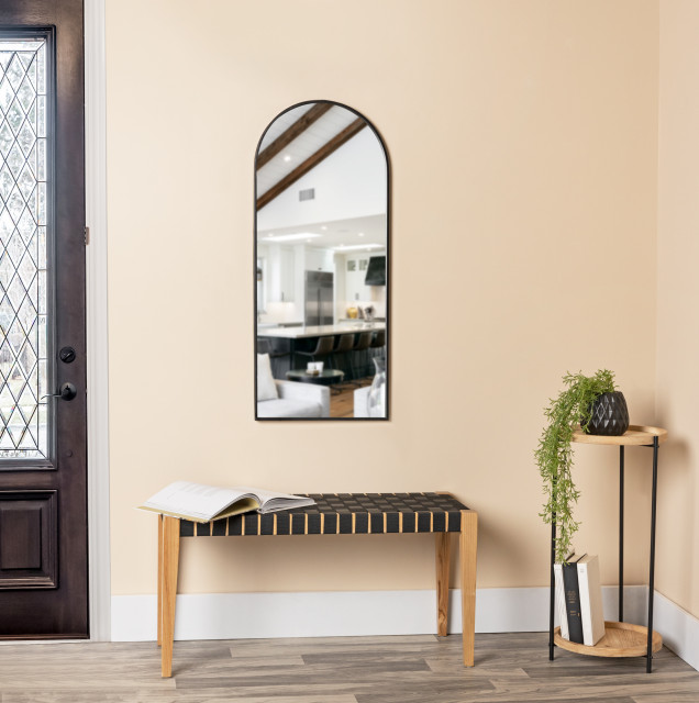 Stratton Home Decor Kate Black Full Length Leaning Mirror ...