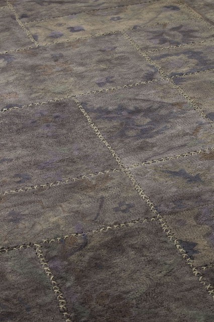 Hand Tufted Grey Wool Area Rug, 5'2"x7'6" - Contemporary - Area Rugs ...