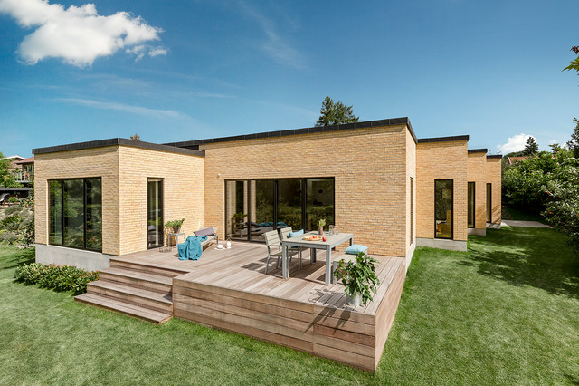 Funkis villa med nedsænket stue - Contemporain - Façade - Aarhus - par ...