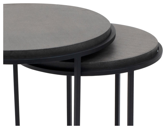 Contemporary Roost Nesting Tables Set of 2 - Black - Contemporary ...