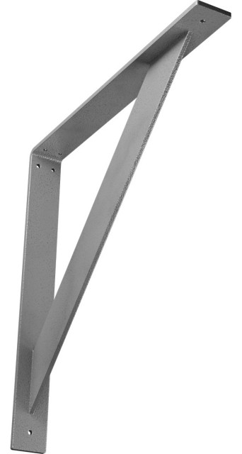 2"x20"x20" Traditional Steel Bracket, Hammered Black, 2"Wx18"Dx18"H ...