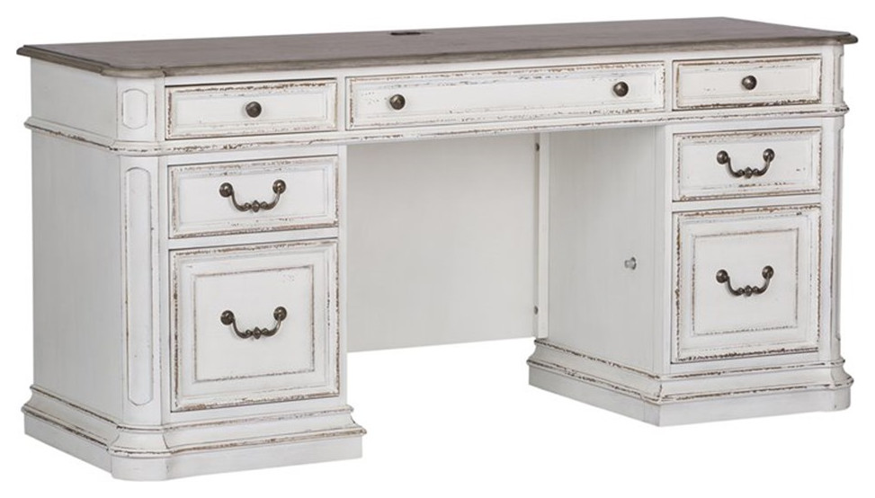 Magnolia Manor White Desk - Desks And Hutches - by Homesquare | Houzz