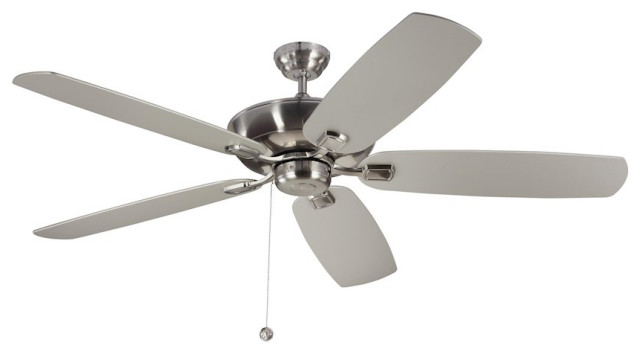 Monte Carlo Fan Company Colony Super Max Ceiling Fan, Brushed Steel ...