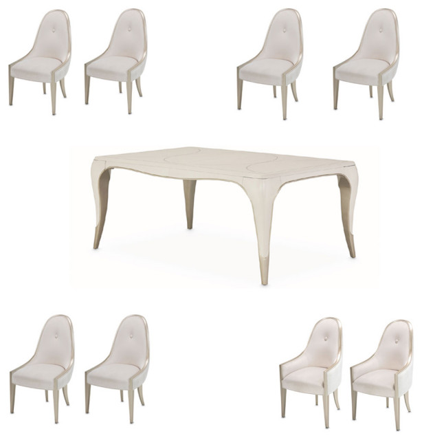 AICO Furniture London Place 9 Piece Dining Room Set - Traditional ...