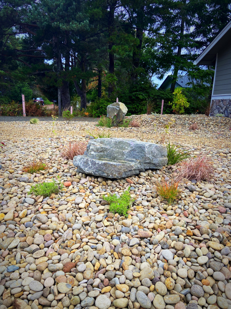 Xeriscape Install With Dry Creek + Locally-Sourced Landscape Boulders ...