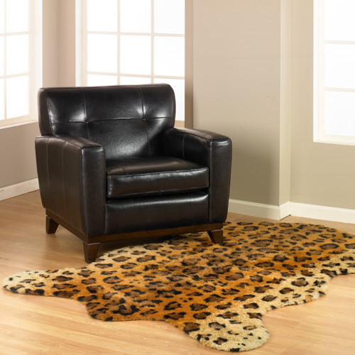 Faux Leopard Skin Pelt Rug, 56"x79" - Novelty Rugs - by ecofo | Houzz