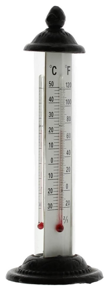 Garden Thermometer, Cast Iron, Brown - Traditional - Decorative ...