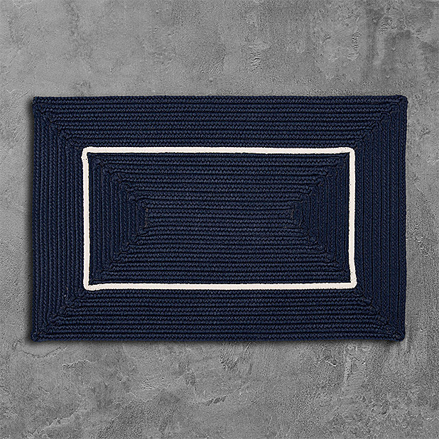 Colonial Mills Rug Doodle Edge Navy Rectangle, 5x7 - Beach Style - Area ...