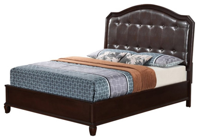 Glory Furniture Triton Full Panel Bed in Cappuccino, Queen ...