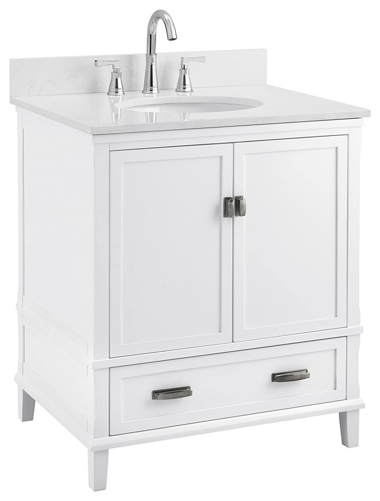 Bathroom Vanity, White - Transitional - Bathroom Vanities And Sink ...