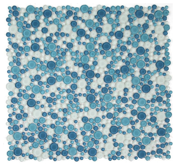 Circular Glass Tile Series for Floors Walls - Contemporary - Mosaic ...