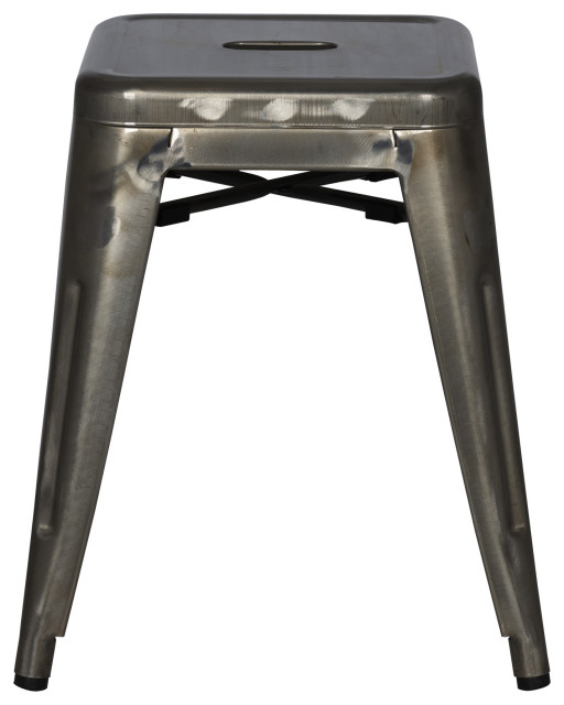 Highland Commercial Grade Stool, Matte Gunmetal, Set of 4 - Industrial ...
