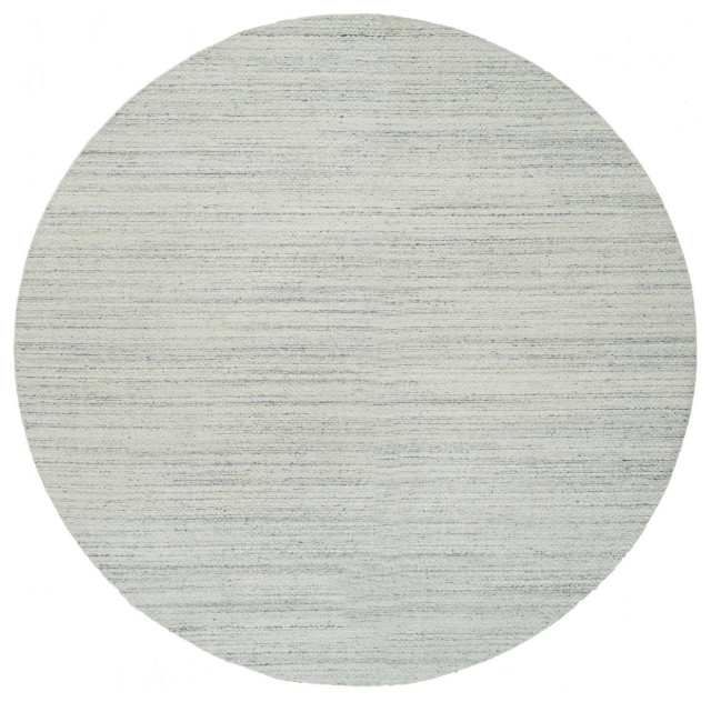 Beige, Organic Wool Modern Design, Hand Loomed, Round Rug, 11'9"x11'9 ...